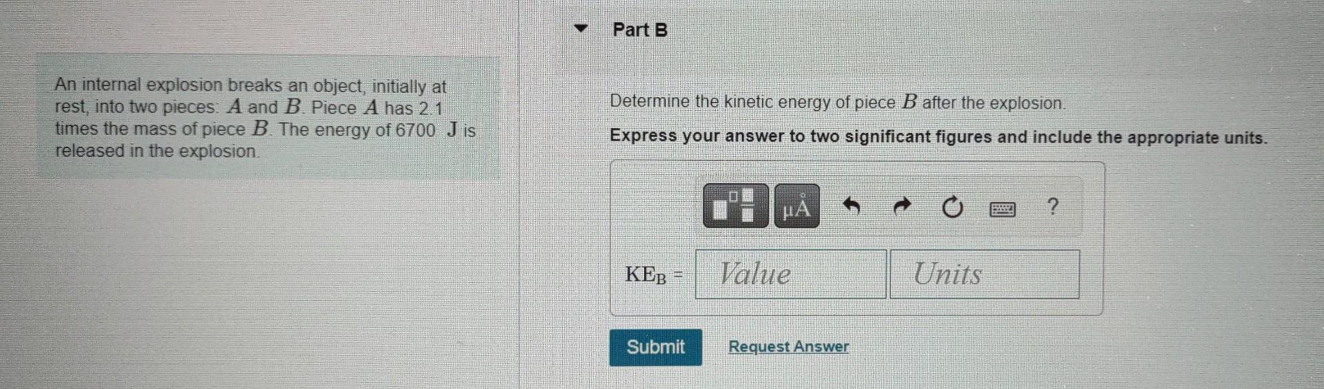 Solved An internal explosion breaks an object, initially at | Chegg.com
