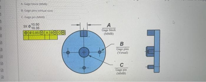 Solved what is the maximum material boundary for the gage | Chegg.com