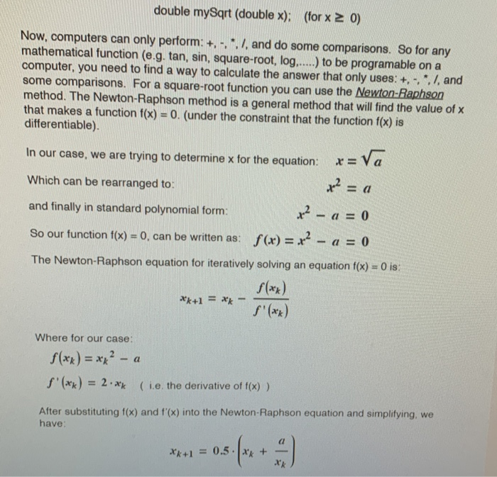 Solved Double Mysqrt Double X For X 20 Now Computers 
