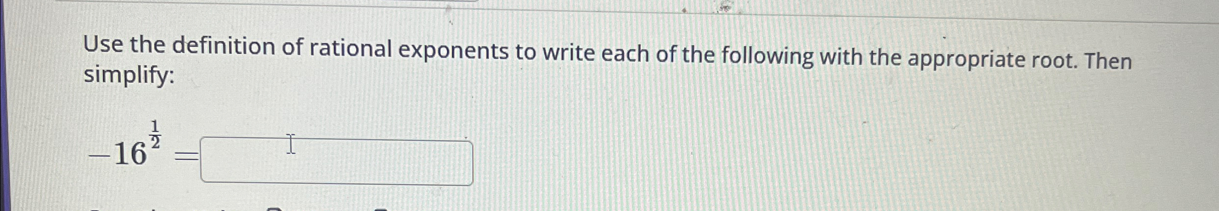 Solved Use the definition of rational exponents to write | Chegg.com