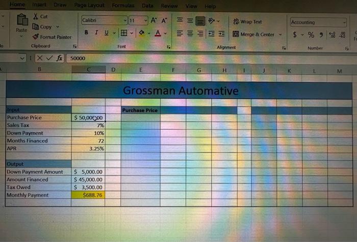 Solved Grossman Auto Sales You are the finance manager for | Chegg.com