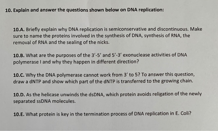 Solved 10. Explain and answer the questions shown below on | Chegg.com