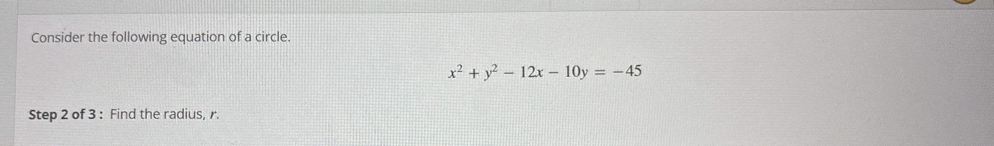 Solved Consider the following equation of a | Chegg.com