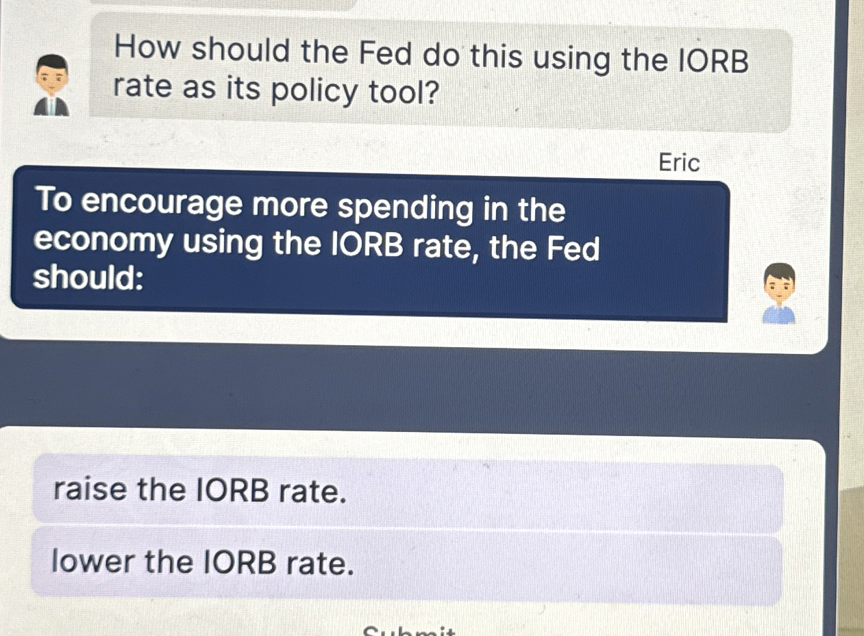 High Quality SOLUTION How should the Fed do this using the IORB rate as ...