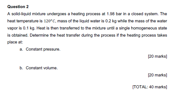 Solved Subject: Thermodynamics | Chegg.com