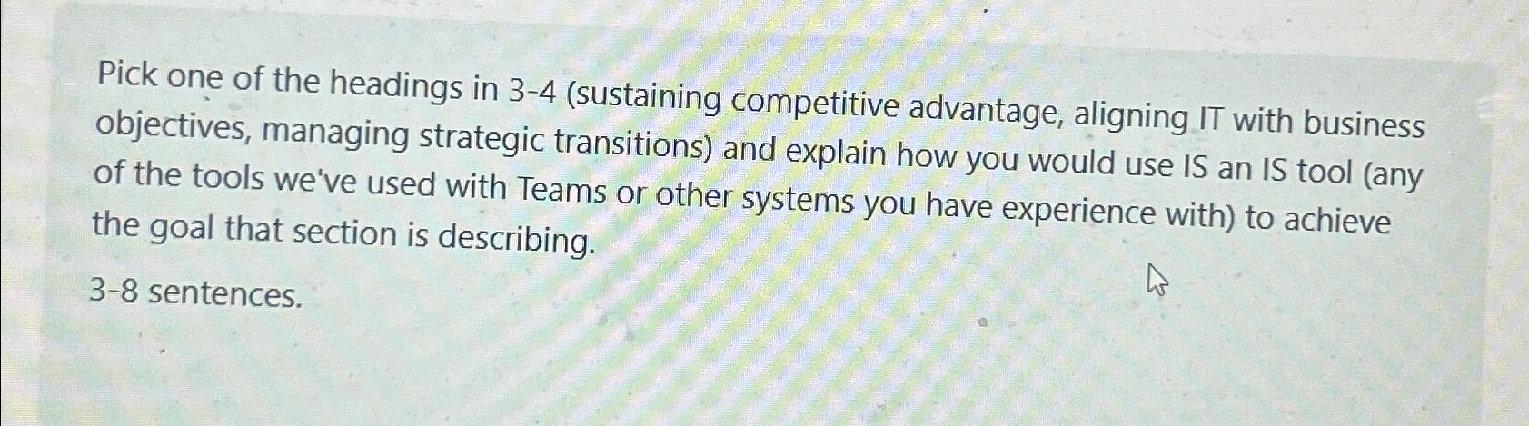 Solved Pick one of the headings in 3-4 (sustaining | Chegg.com