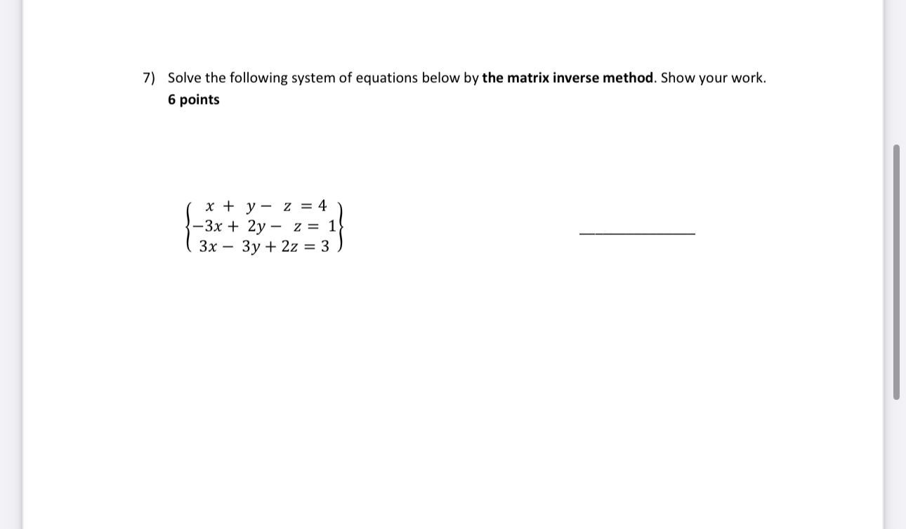 Solved Solve the following system of equations below by the | Chegg.com