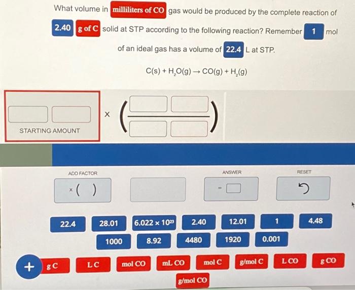 Solved PLEASE FULLY WRITE OUT EQUATION!What volume in | Chegg.com