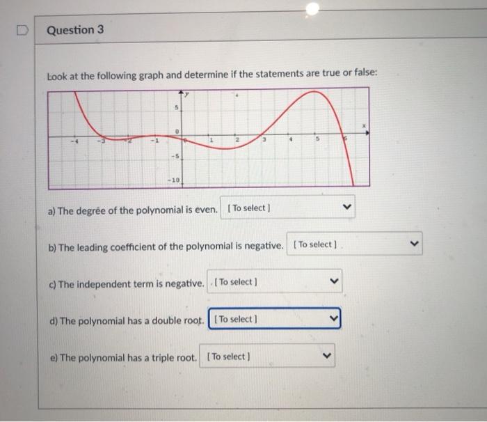 Solved Question 3 Look at the following graph and determine | Chegg.com