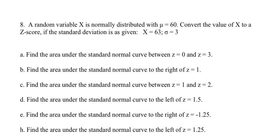 Solved A random variable x ﻿is normally distributed with | Chegg.com