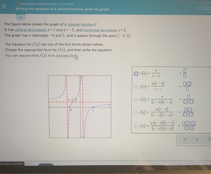 Solved O POLYNOMIAL AND RATIONAL FUNCTIONS Writing the | Chegg.com Solved O POLYNOMIAL AND RATIONAL FUNCTIONS Writing the | Chegg.com