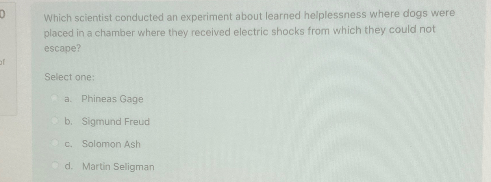 Solved Which scientist conducted an experiment about learned | Chegg.com
