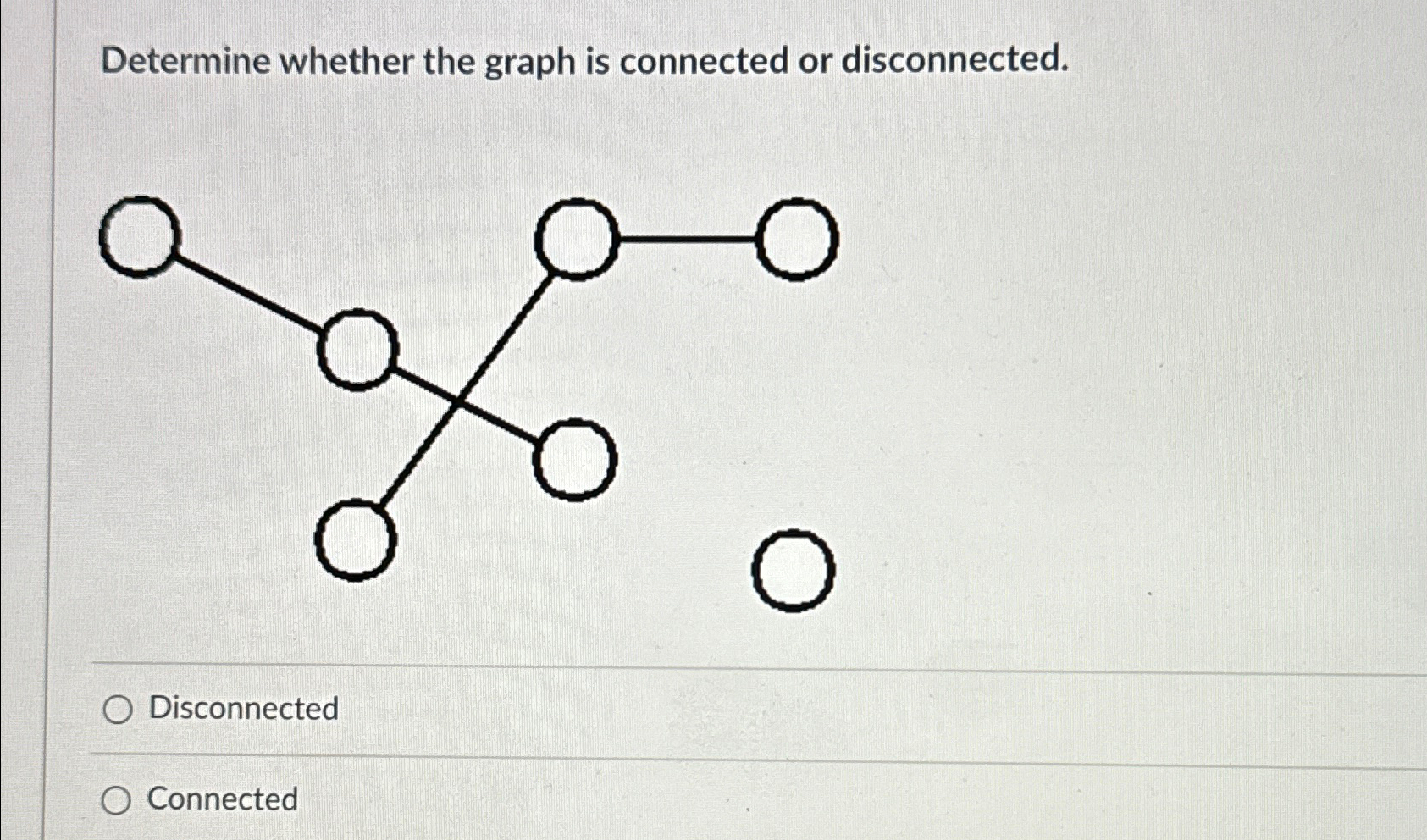 Solved Determine whether the graph is connected or | Chegg.com