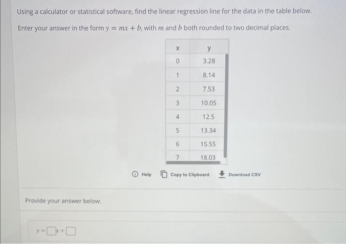 Solved Using a calculator or statistical software, find the | Chegg.com