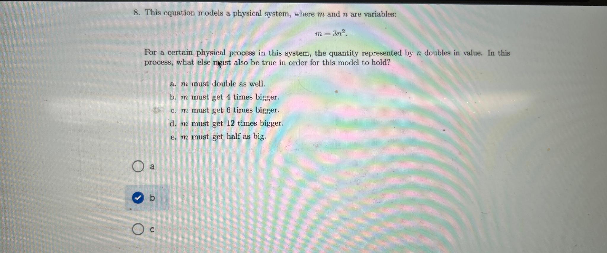 Solved This equation models a physical system, where m and n | Chegg.com