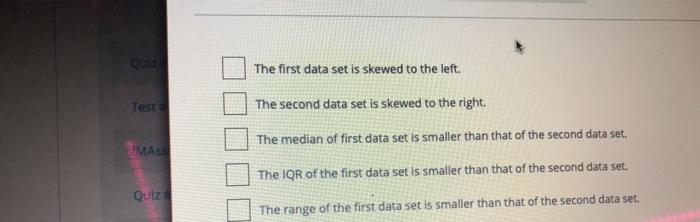 Solved The two box plots below summarize the weights of | Chegg.com
