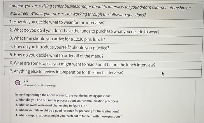 Homework - Unanswered In working through the above | Chegg.com