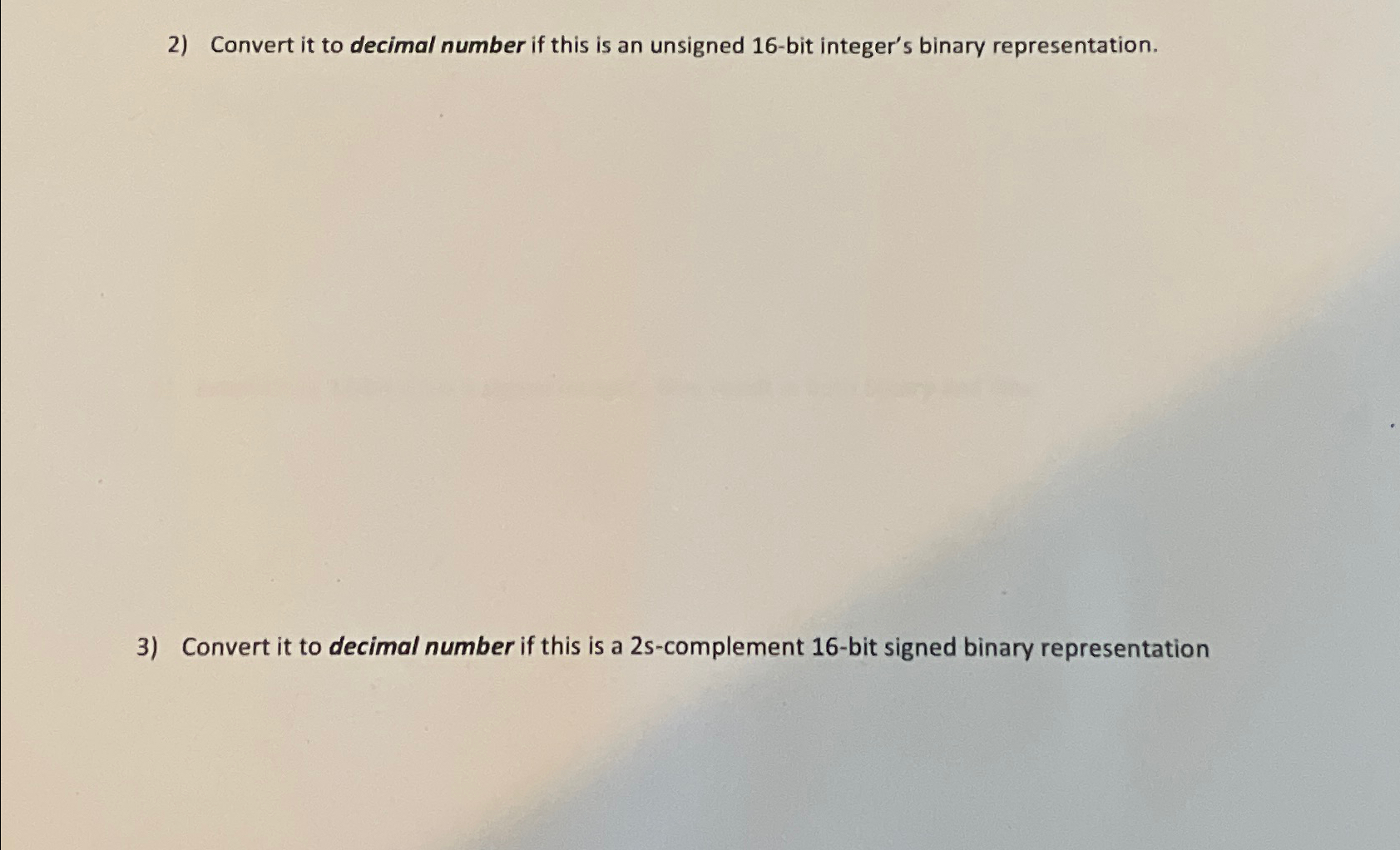 Solved Convert It To Decimal Number If This Is An Unsigned