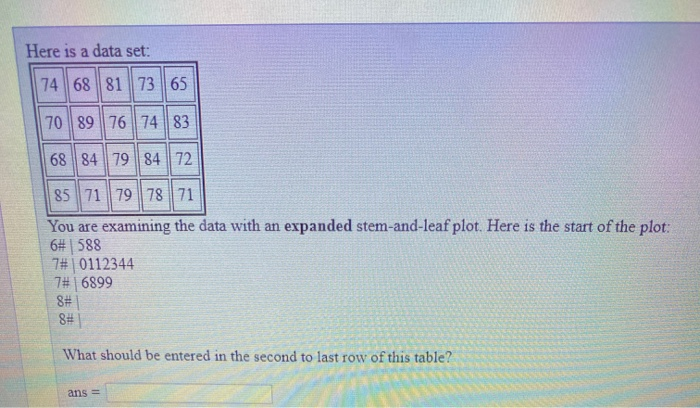 Solved Here is a data set: 4 68 84 185 1 79 78 71 You are | Chegg.com