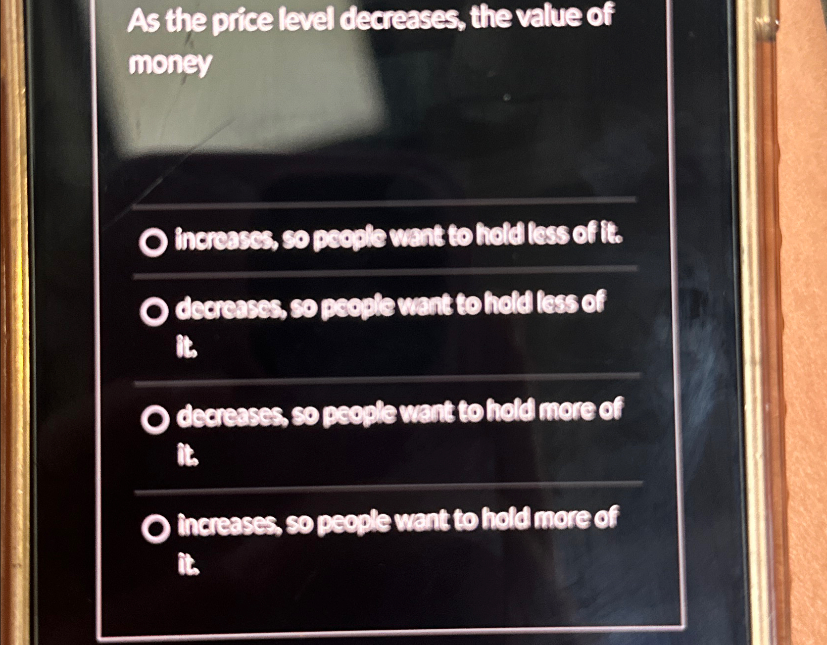 Solved As the price level decreases, the value of | Chegg.com
