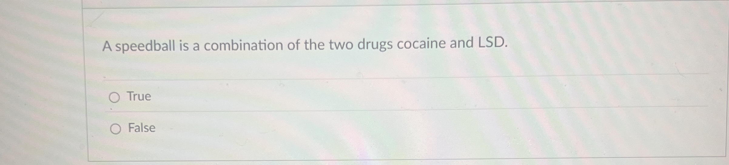 Solved A speedball is a combination of the two drugs cocaine | Chegg.com