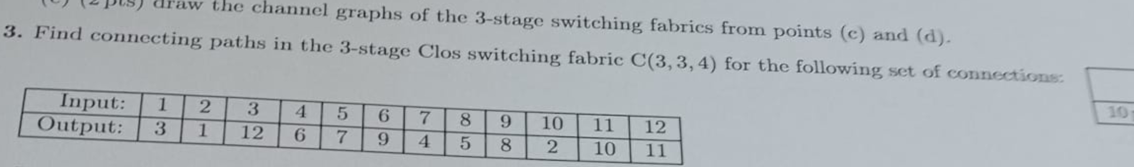 Solved Find connecting paths in the 3-stage Clos switching | Chegg.com