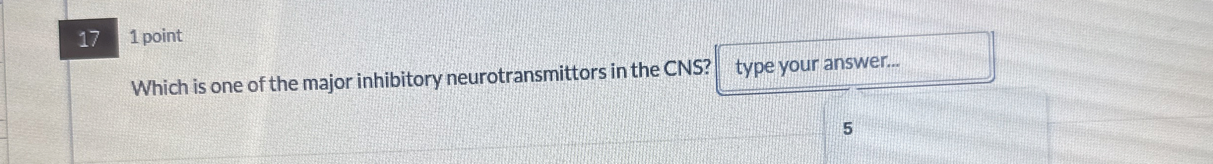Solved 171 ﻿pointWhich is one of the major inhibitory | Chegg.com