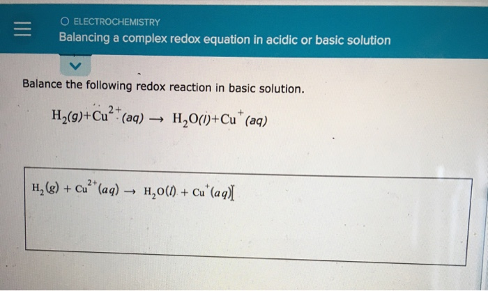 Solved O ELECTROCHEMISTRY Balancing a complex redox equation | Chegg.com