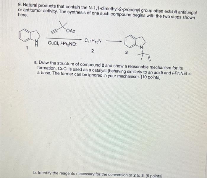 Solved 9. Natural products that contain the | Chegg.com