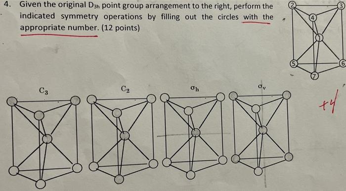 Solved 4. Given the original D3h point group arrangement to | Chegg.com