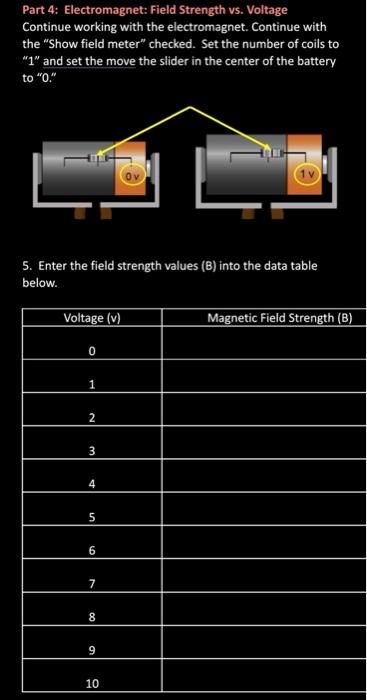 Part 1: Bar Magnet: Field Strength vs. Distance Click | Chegg.com