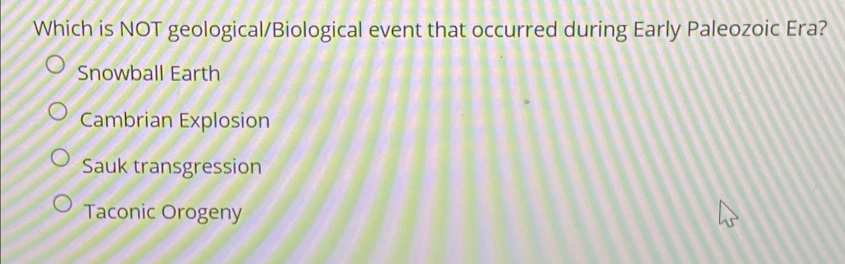 Solved Which is NOT geological/Biological event that | Chegg.com
