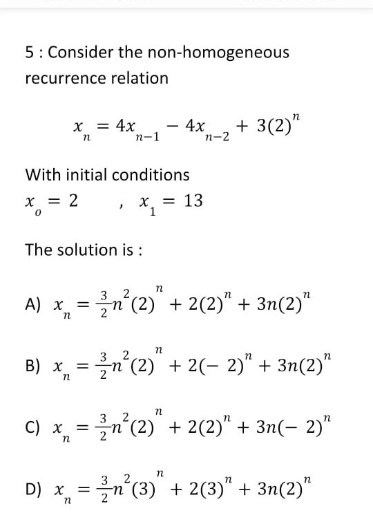 Solved Choose the correct answer : 1: Consider the | Chegg.com