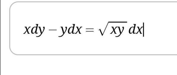 Solved xdy - ydx = xy dx/ | Chegg.com