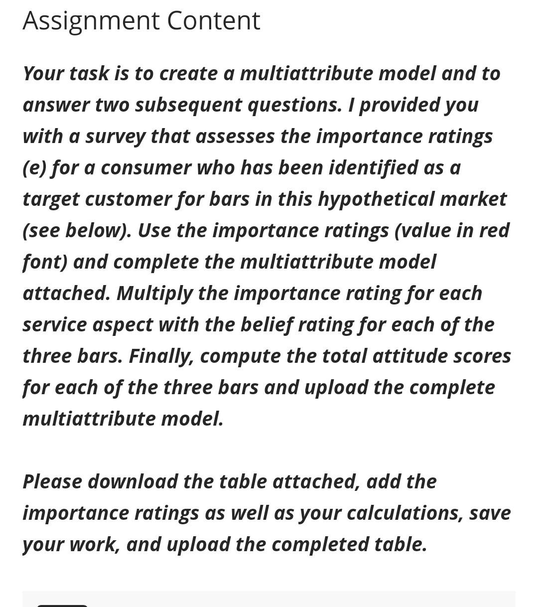 Assignment Content Your task is to create a | Chegg.com