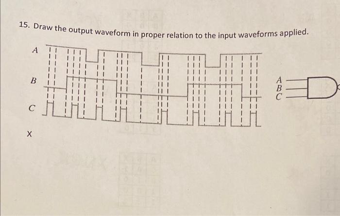 Solved 15. Draw the output waveform in proper relation to | Chegg.com