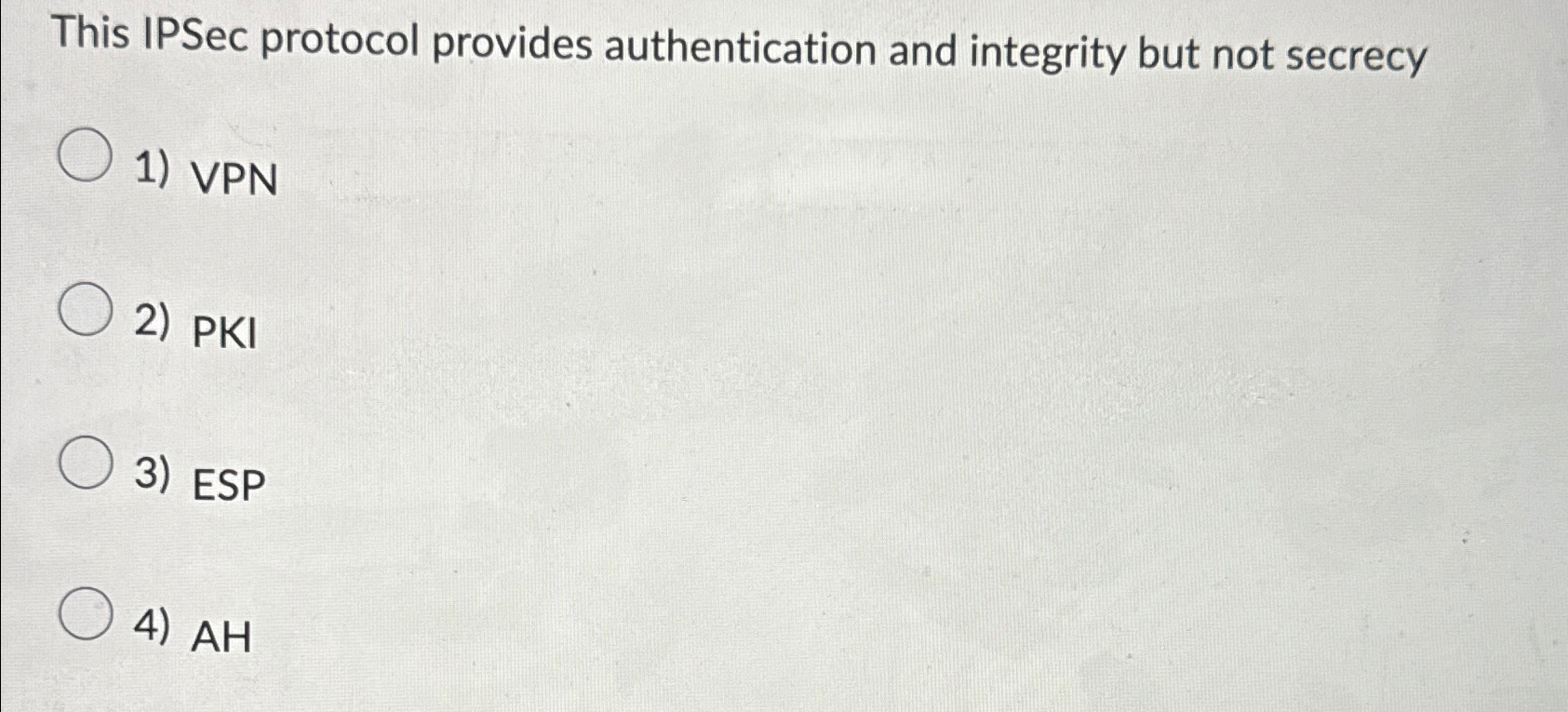 Solved This IPSec protocol provides authentication and | Chegg.com