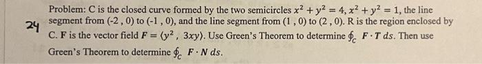 Solved Problem: C is the closed curve formed by the two | Chegg.com