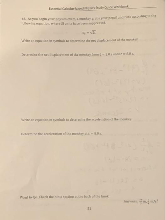 Solved Essential Calculus-based Physics Study Guide Workbook | Chegg.com