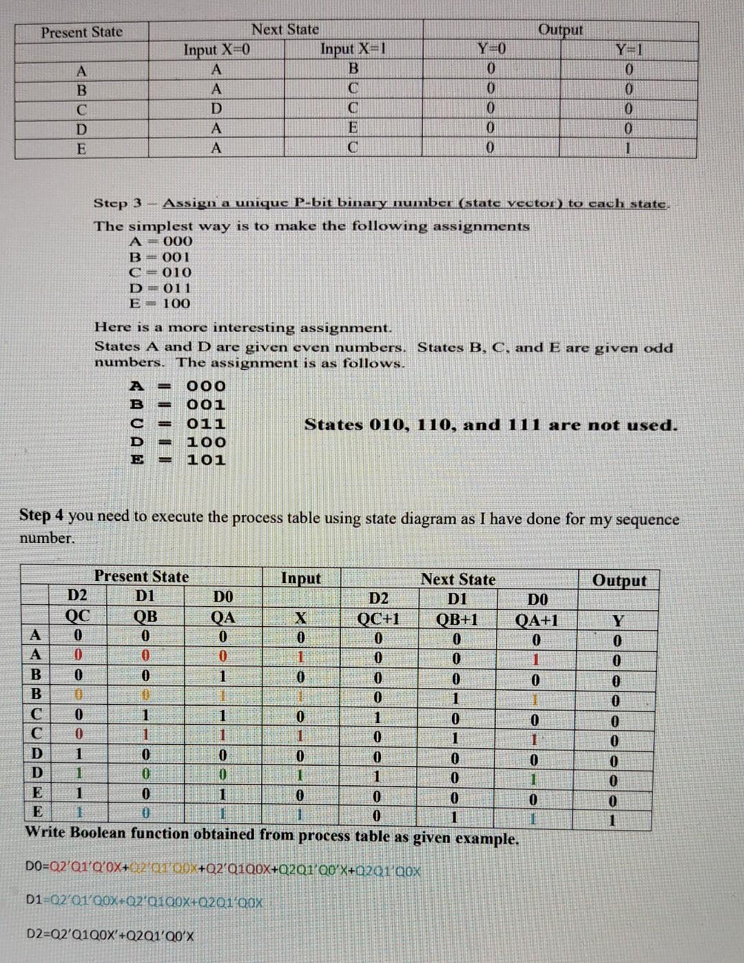 Step 1. Design of the 11011 Sequence Detector A | Chegg.com