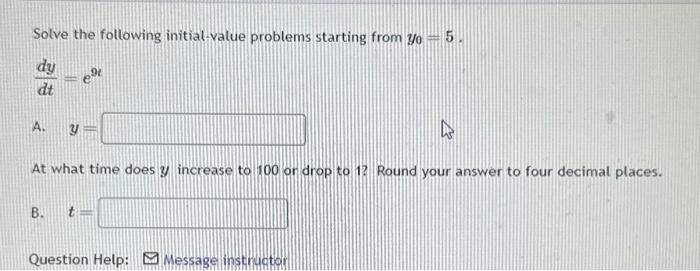 Solved Solve the following initial-value problems starting | Chegg.com