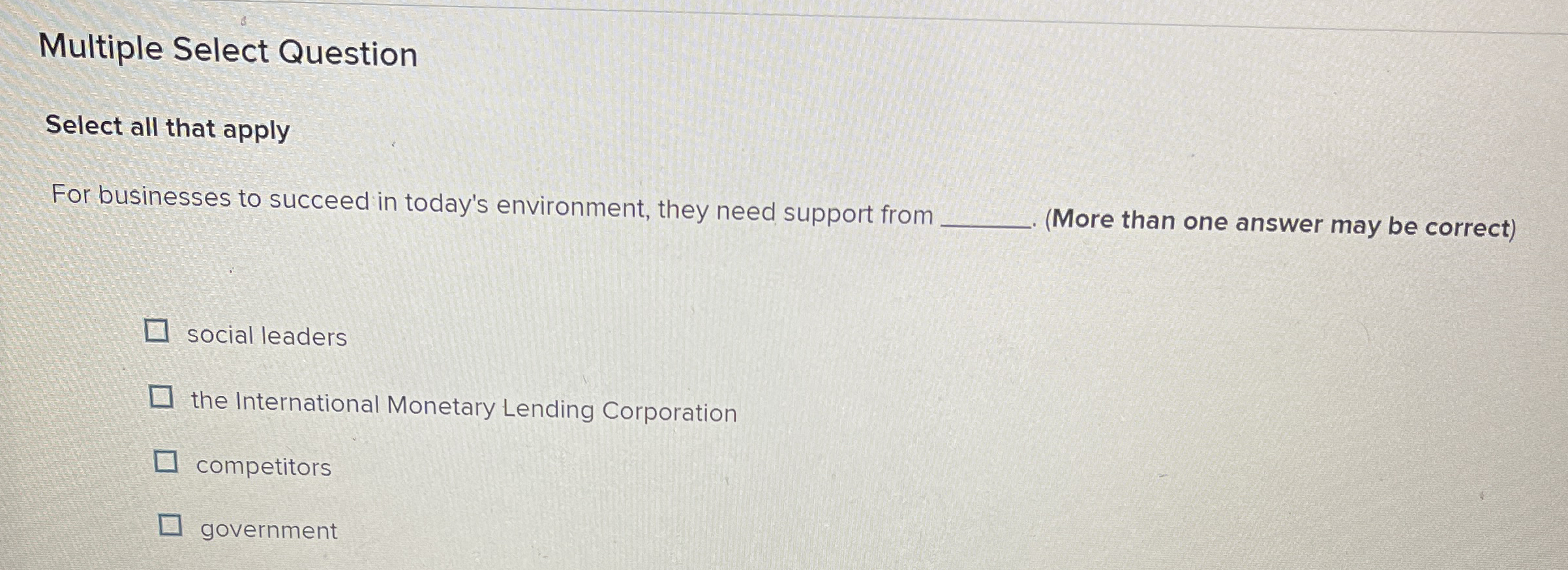 Solved Multiple Select QuestionSelect all that applyFor | Chegg.com