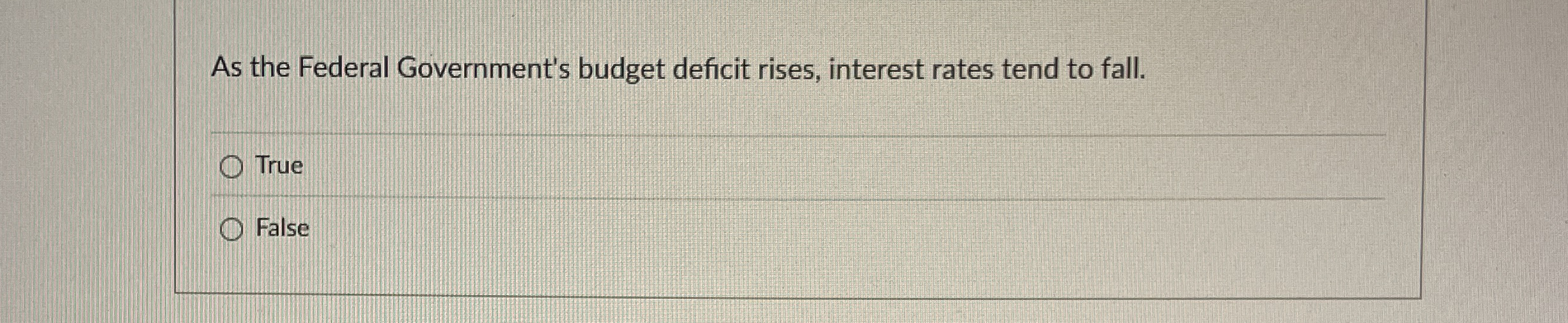 Solved As The Federal Government S Budget Deficit Rises Chegg