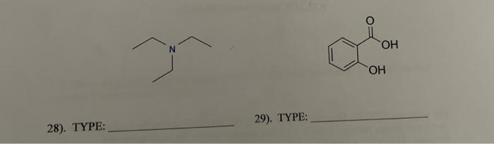 Solved 28). TYPE: 29). TYPE: | Chegg.com