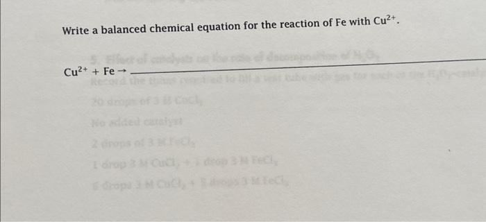 Solved Write a balanced chemical equation for the reaction | Chegg.com