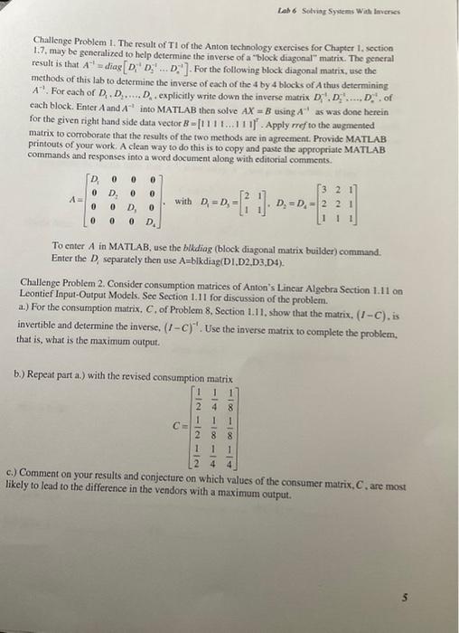 Solved Challenge Problem 1. The reste of T1 of the Anton | Chegg.com
