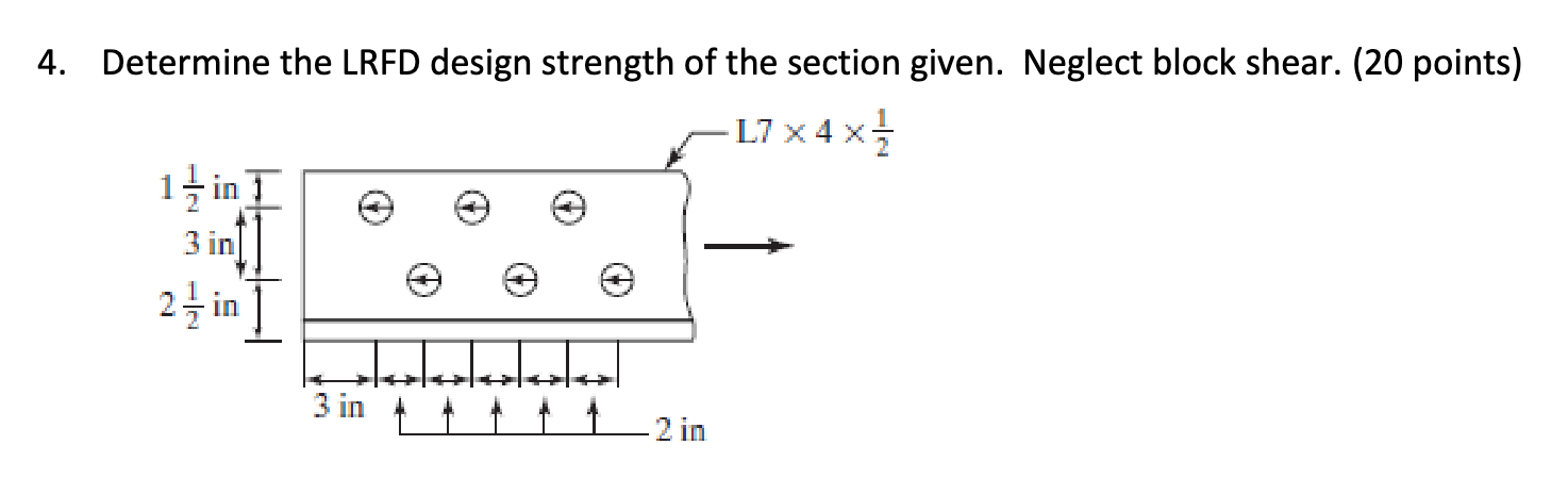 Solved Determine the LRFD design strength of the section | Chegg.com