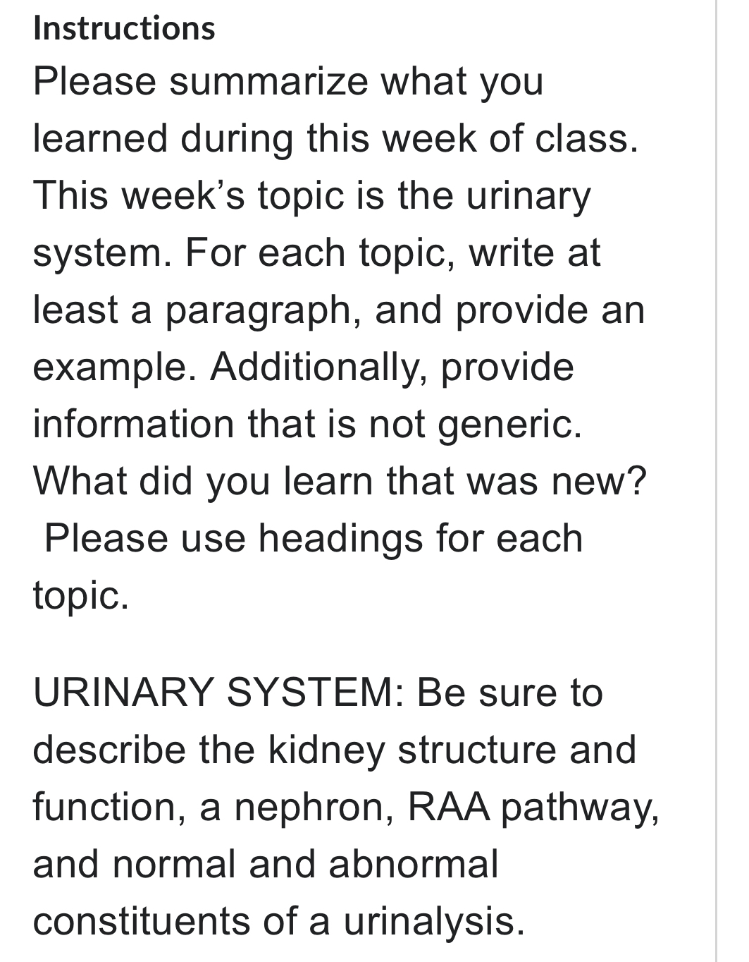 Solved InstructionsPlease summarize what you learned during | Chegg.com