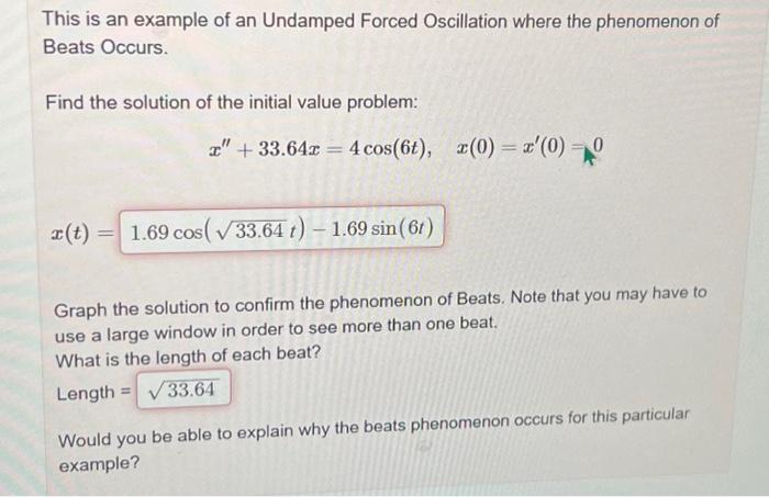 Solved need anwser asapThis is an example of an Undamped | Chegg.com
