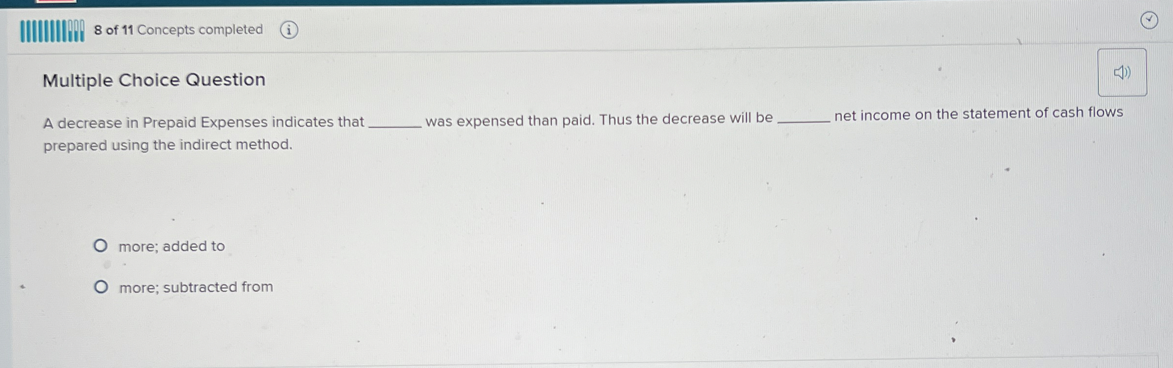 Solved 8 ï Of 11 ï Concepts Completedmultiple Choice Questiona Chegg
